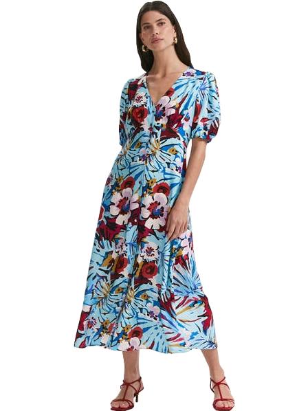FINERY LONDON Sarah Floral Button Down Midi Dress